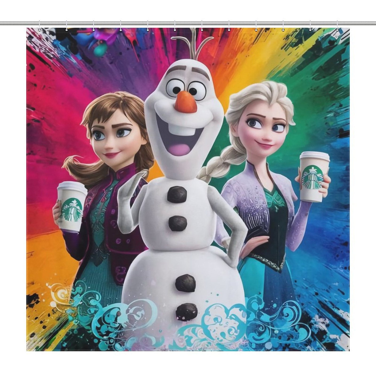 Frozen-Anna And Elsa Olaf Shower Curtain,Shower Curtain Liner,Shower ...