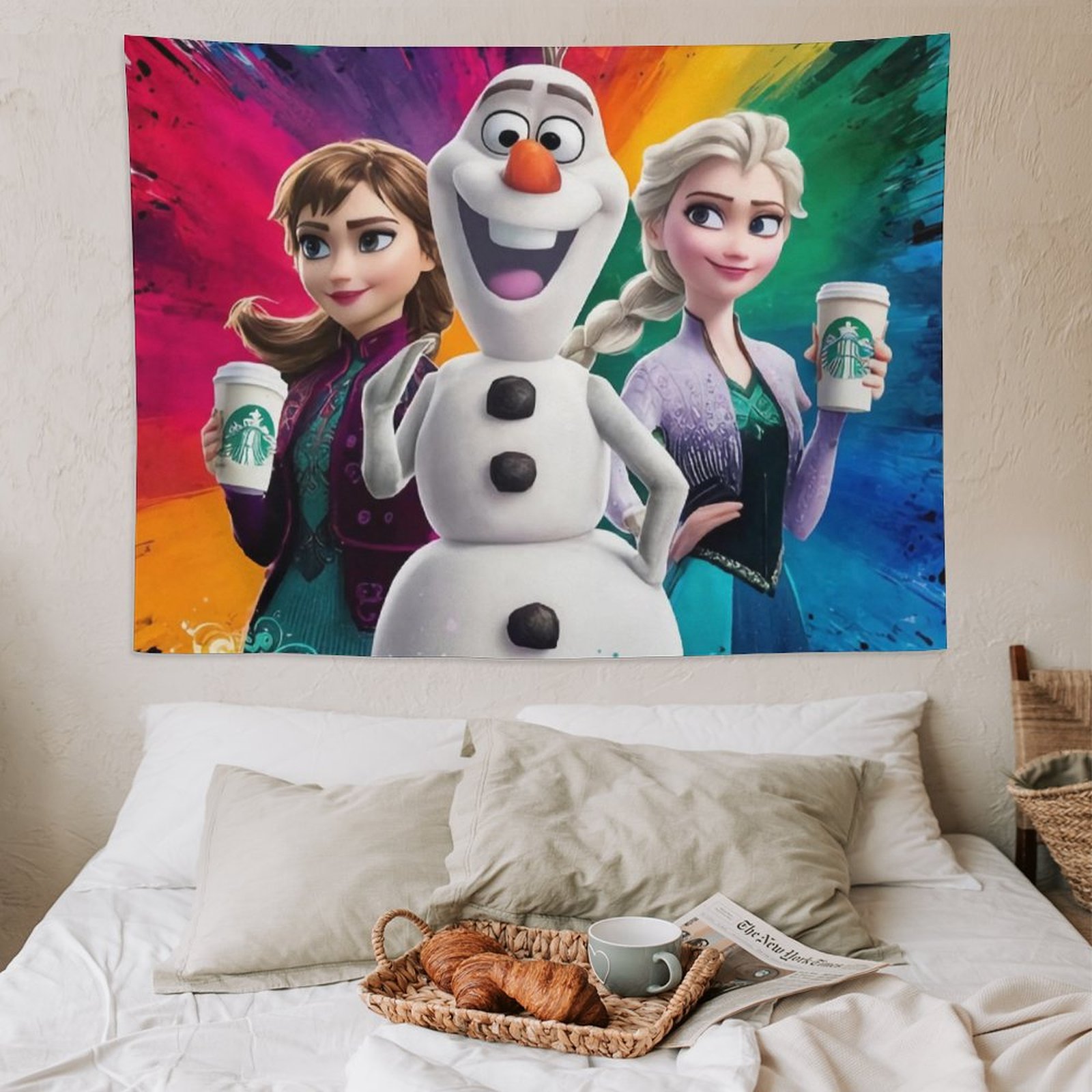 Frozen-Anna And Elsa Olaf Tapestry,Wall Tapestry,Tapestries Wall ...