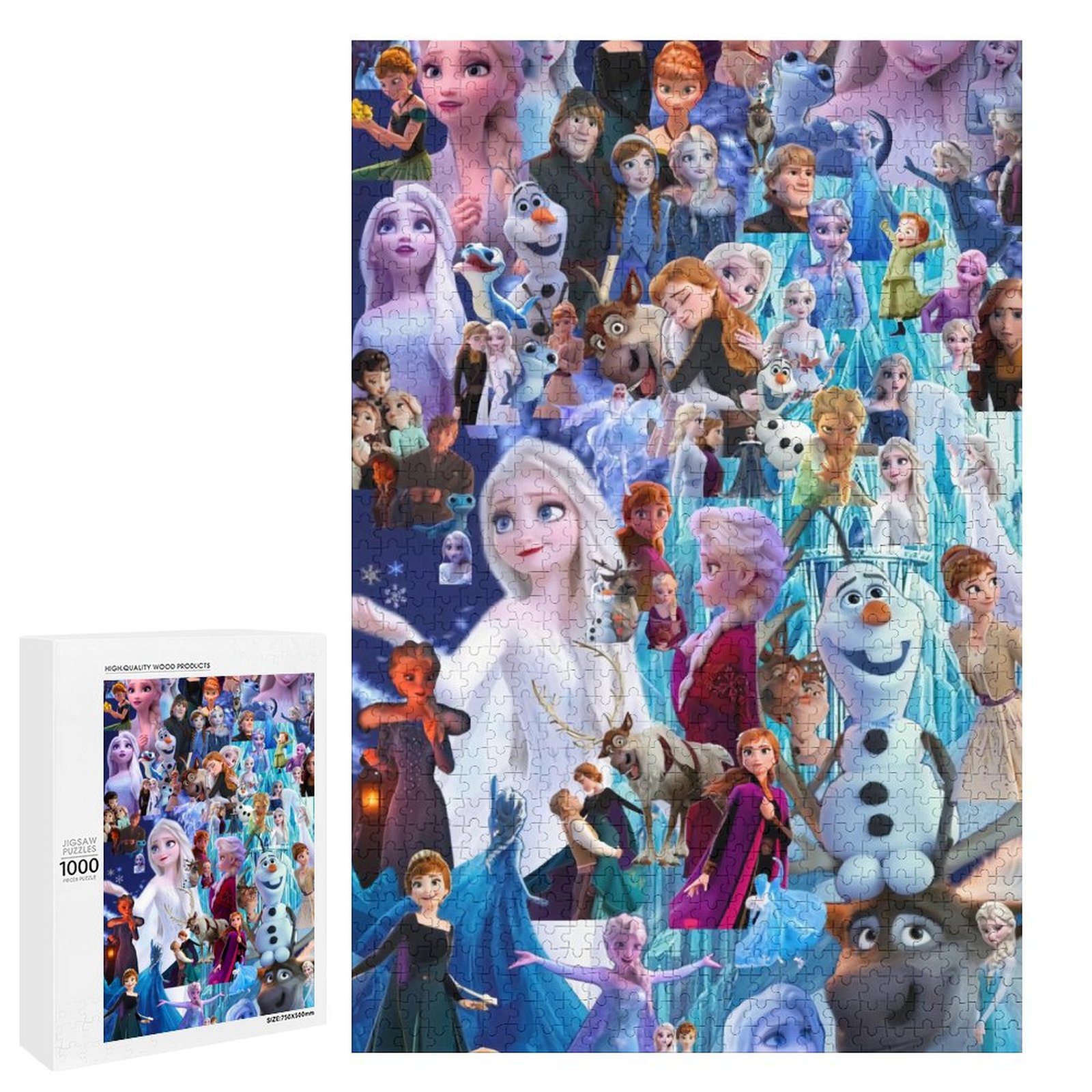 Frozen Anna And Elsa Puzzles- 1000 Piece Jigsaw Puzzle for Adults ...