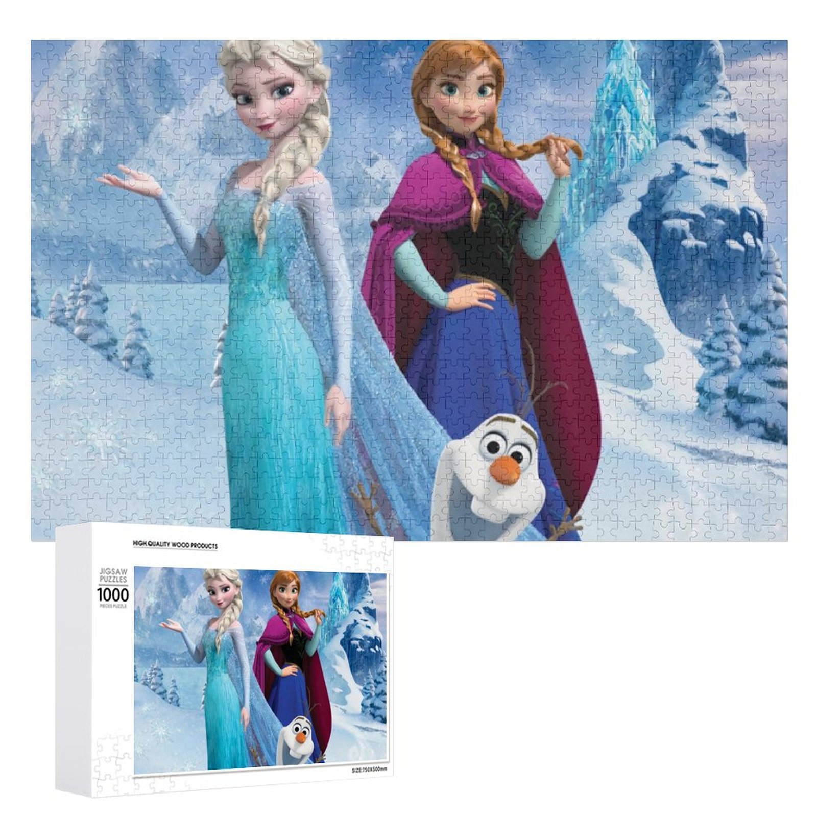 Frozen-Anna And Elsa Snowflakes Puzzles- 1000 Piece Jigsaw Puzzle for ...
