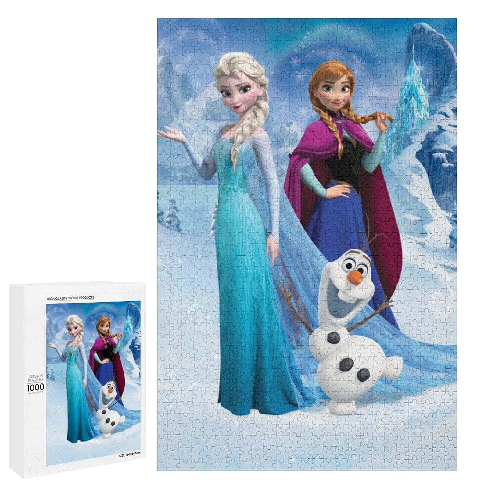 Frozen Anna And Elsa Snowflakes Puzzles- 1000 Piece Jigsaw Puzzle for ...