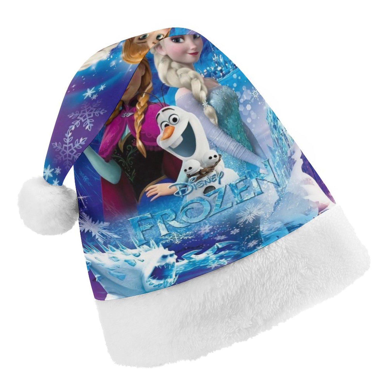 Frozen-Anna And Elsa Snowflakes Santa Hat,Frozen-Anna And Elsa ...