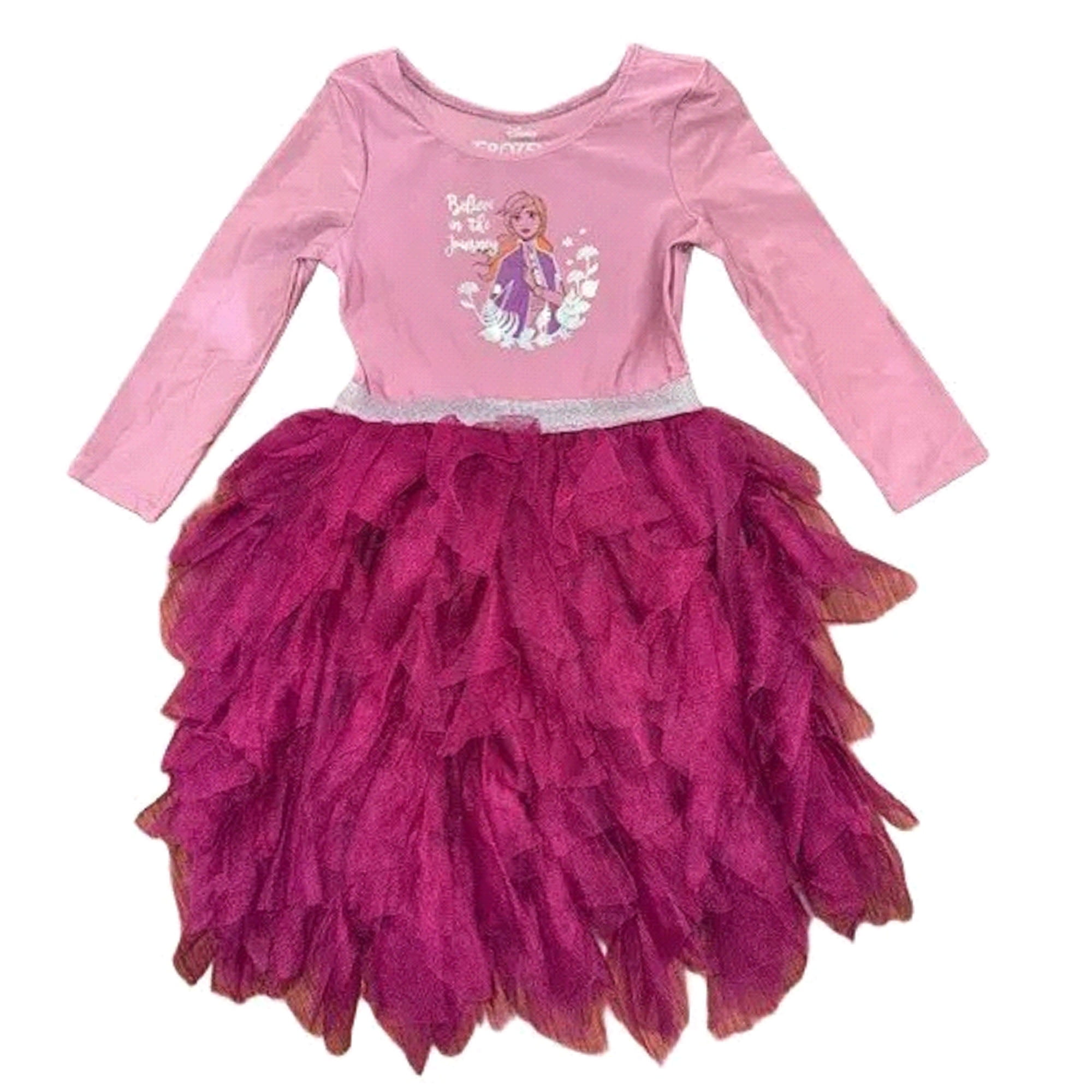Frozen Anna Burgundy Toddler Girl's Tutu Dress - 5T - Walmart.com