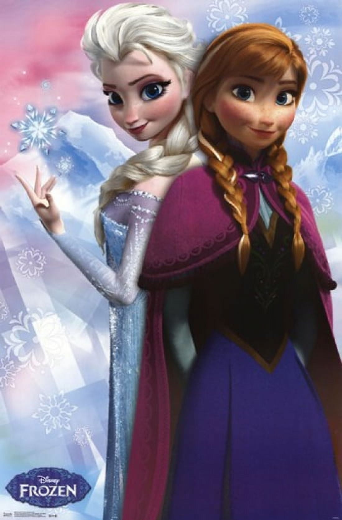 Frozen - Anna & Elsa Laminated Poster Print (24 x 36) - Walmart.com