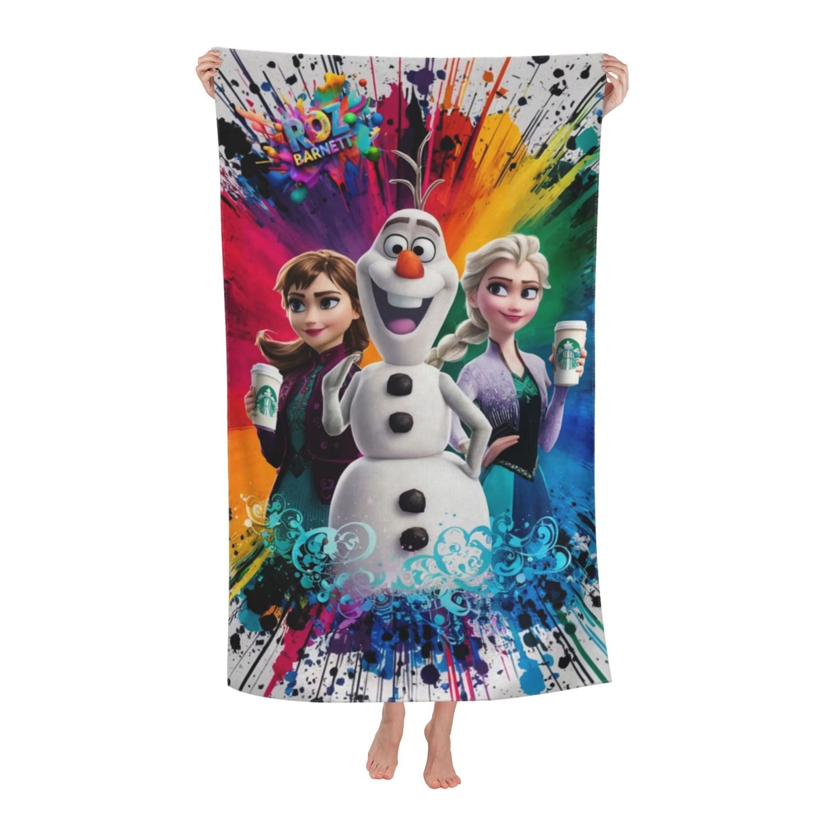 Frozen-Anna And Elsa Olaf Bath Towels for Kids Adults,Frozen-Anna And ...