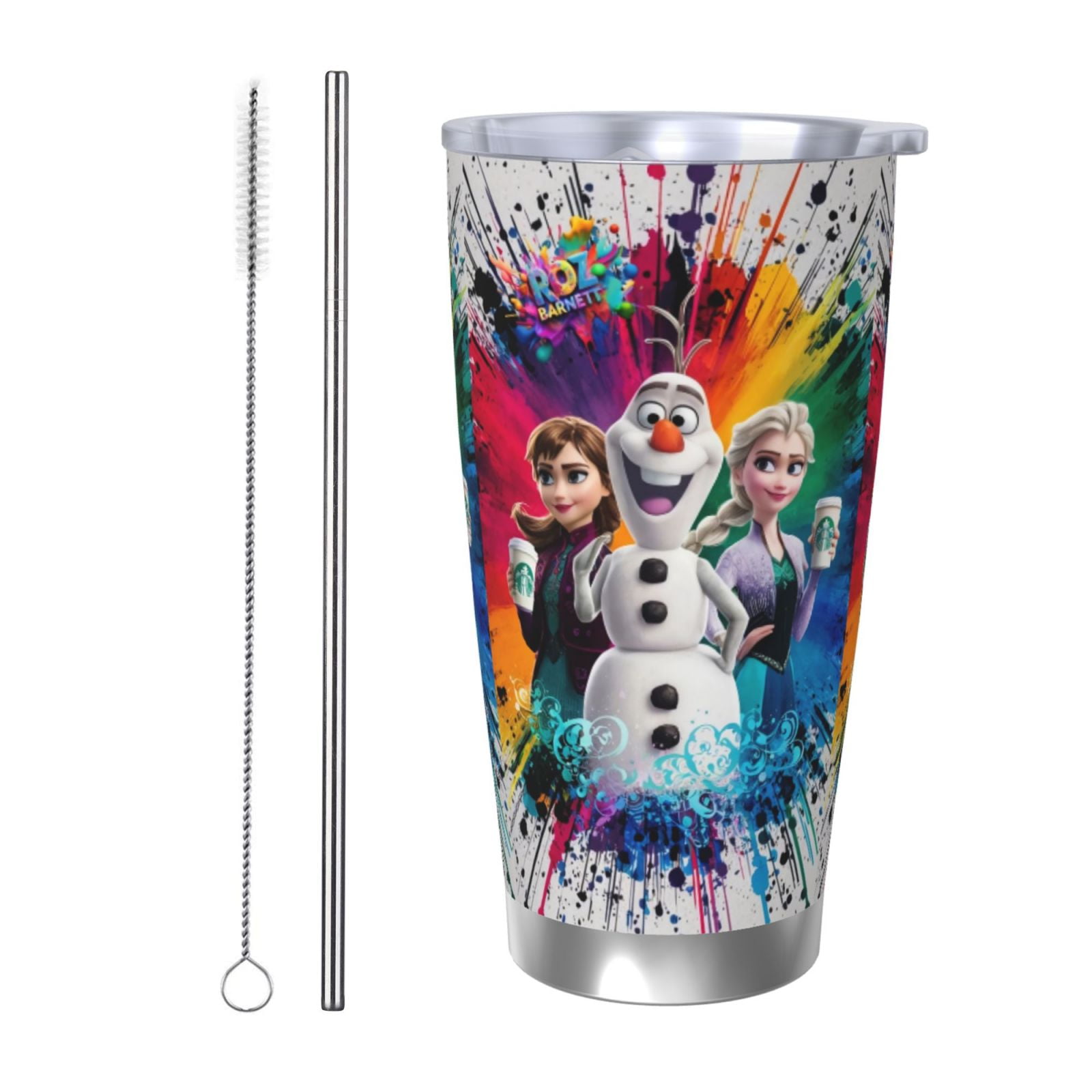 Frozen Anna And Elsa Olaf Insulated Tumblers with Lid,20 oz Travel ...