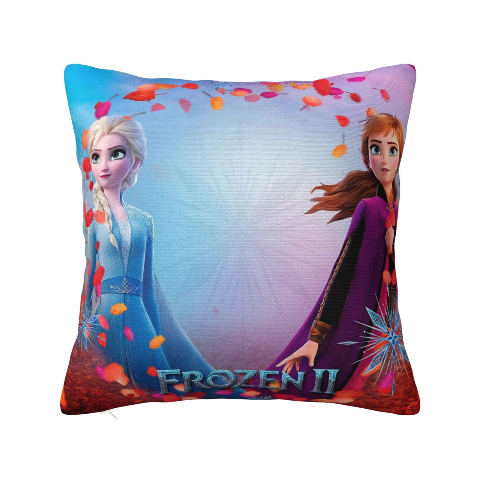 Frozen-Anna & Elsa Pillow Covers,18x18 Pillow Cover,Decorative Throw ...