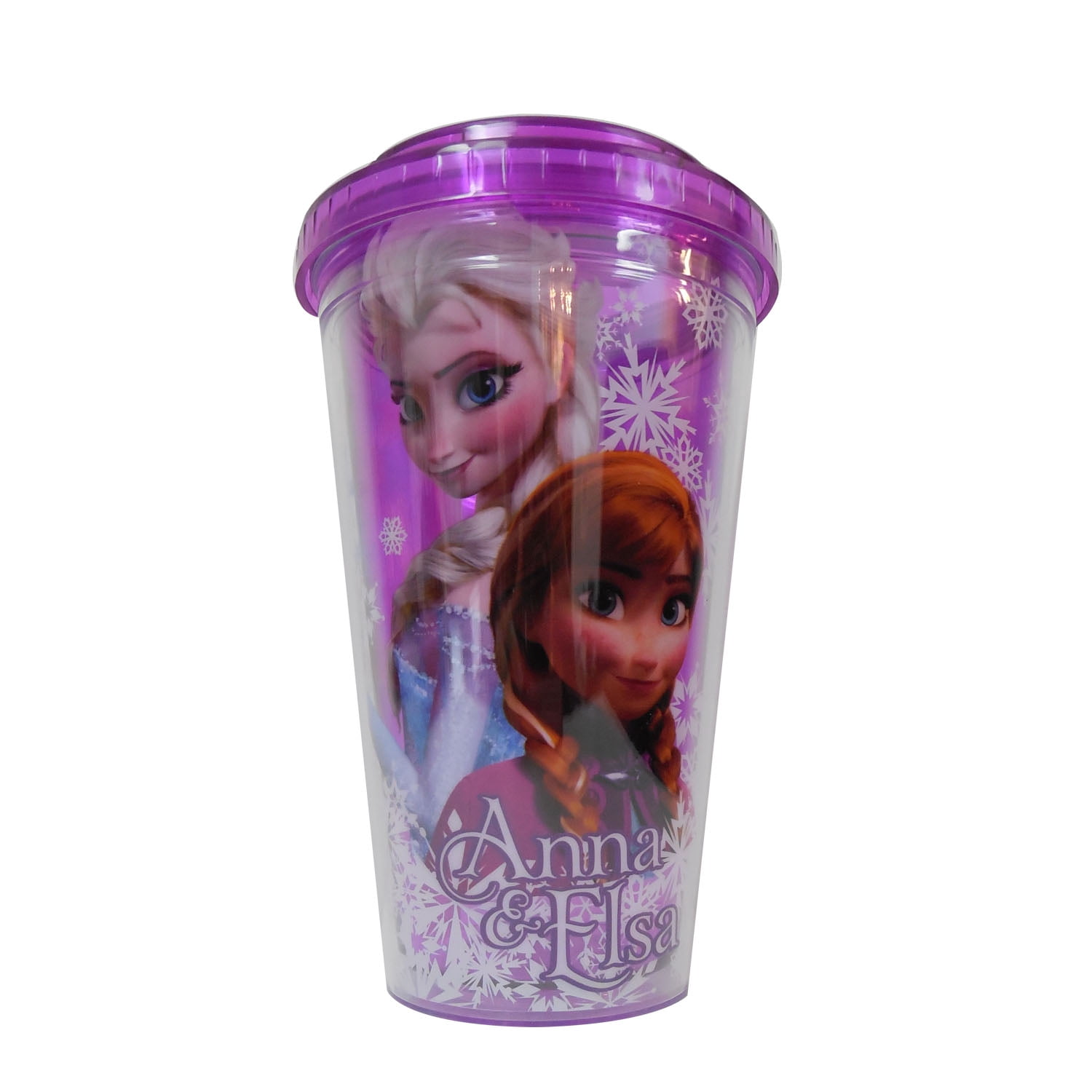 Frozen Anna and Elsa Flip Straw Cold Cup - Walmart.com