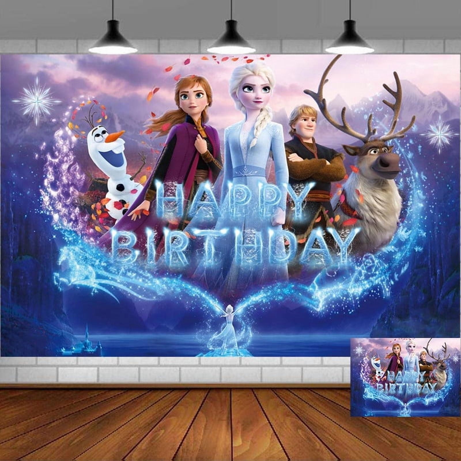Frozen Backdrop Banner Party Supplies Poster Movie Theme Background for ...
