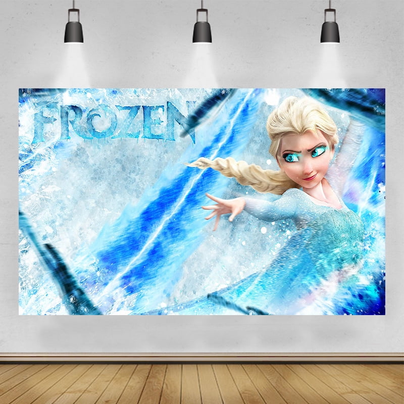 "Frozen" Background Anna Elsa Princess Theme Backdrop Children's ...