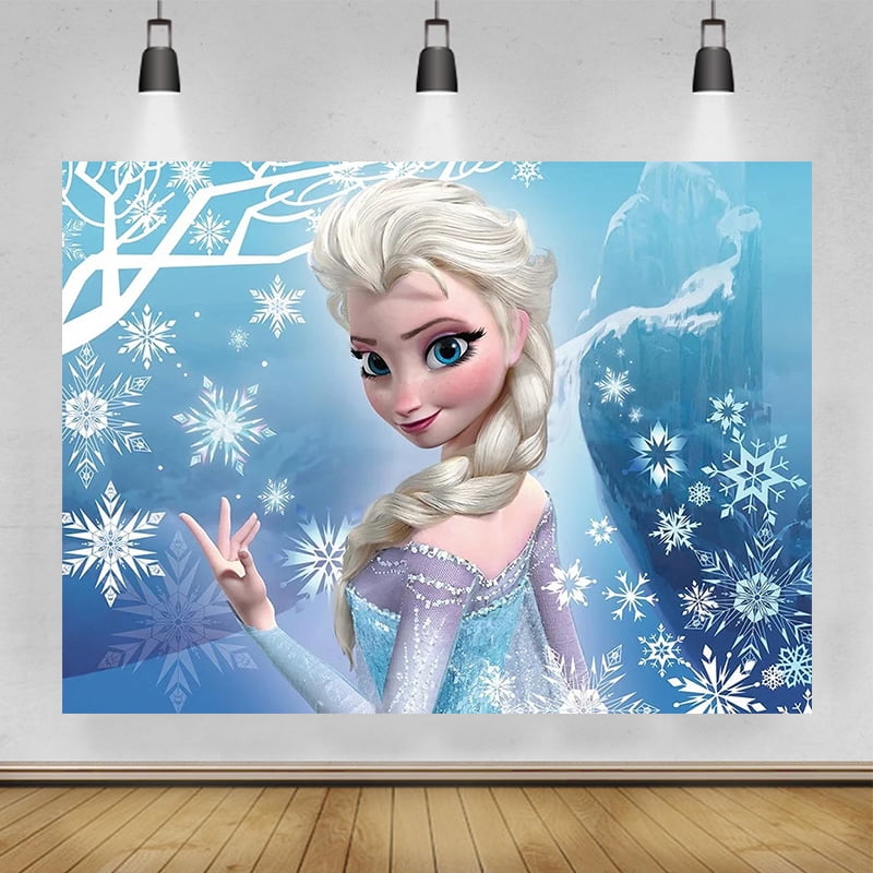 "Frozen" Background Anna Elsa Princess Theme Backdrop Children's ...
