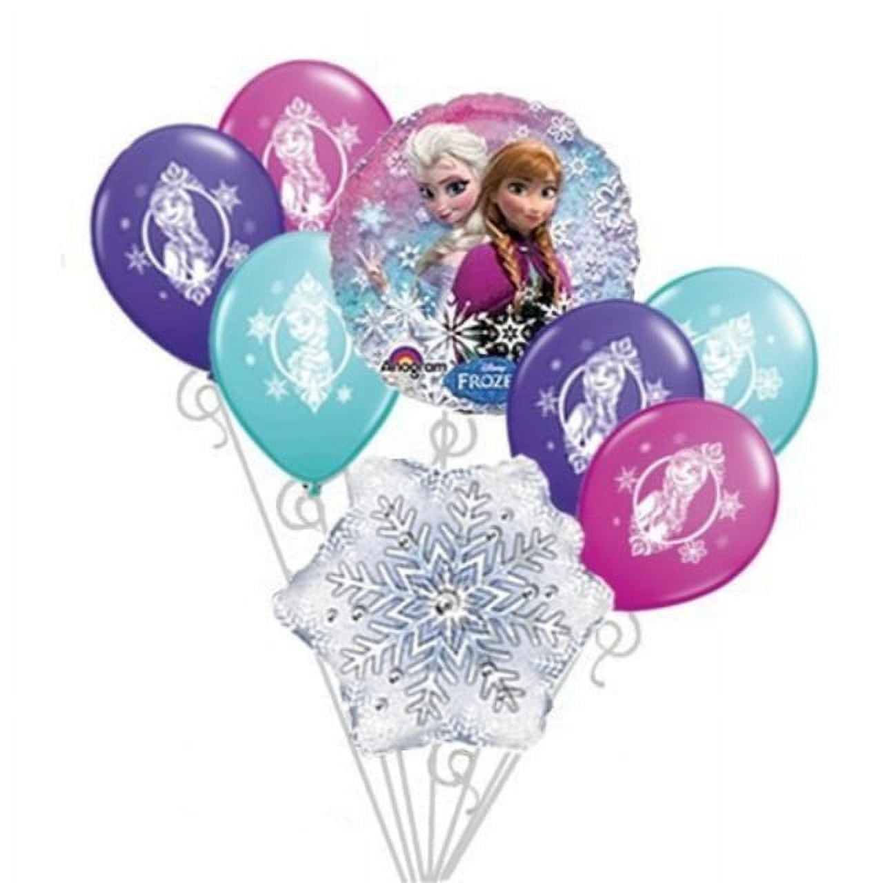 Frozen Balloons Disney Anna & Elsa Happy Birthday Balloon Bouquet Set ...