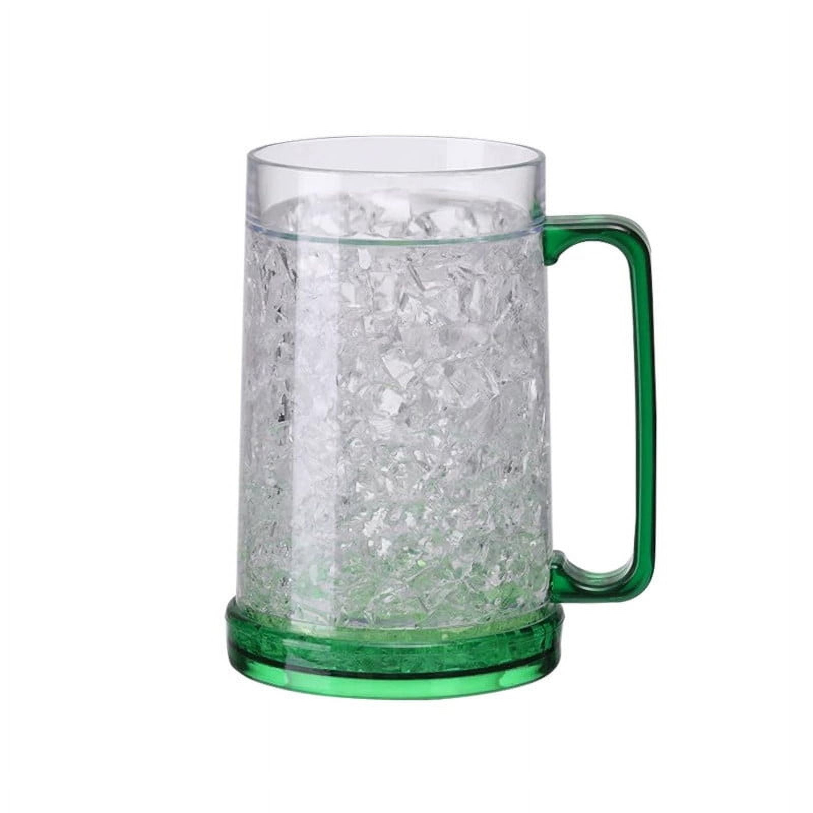 Frozen Beer Mugs, Double Wall Gel Frosty Freezer Mug, Drinking Glass ...