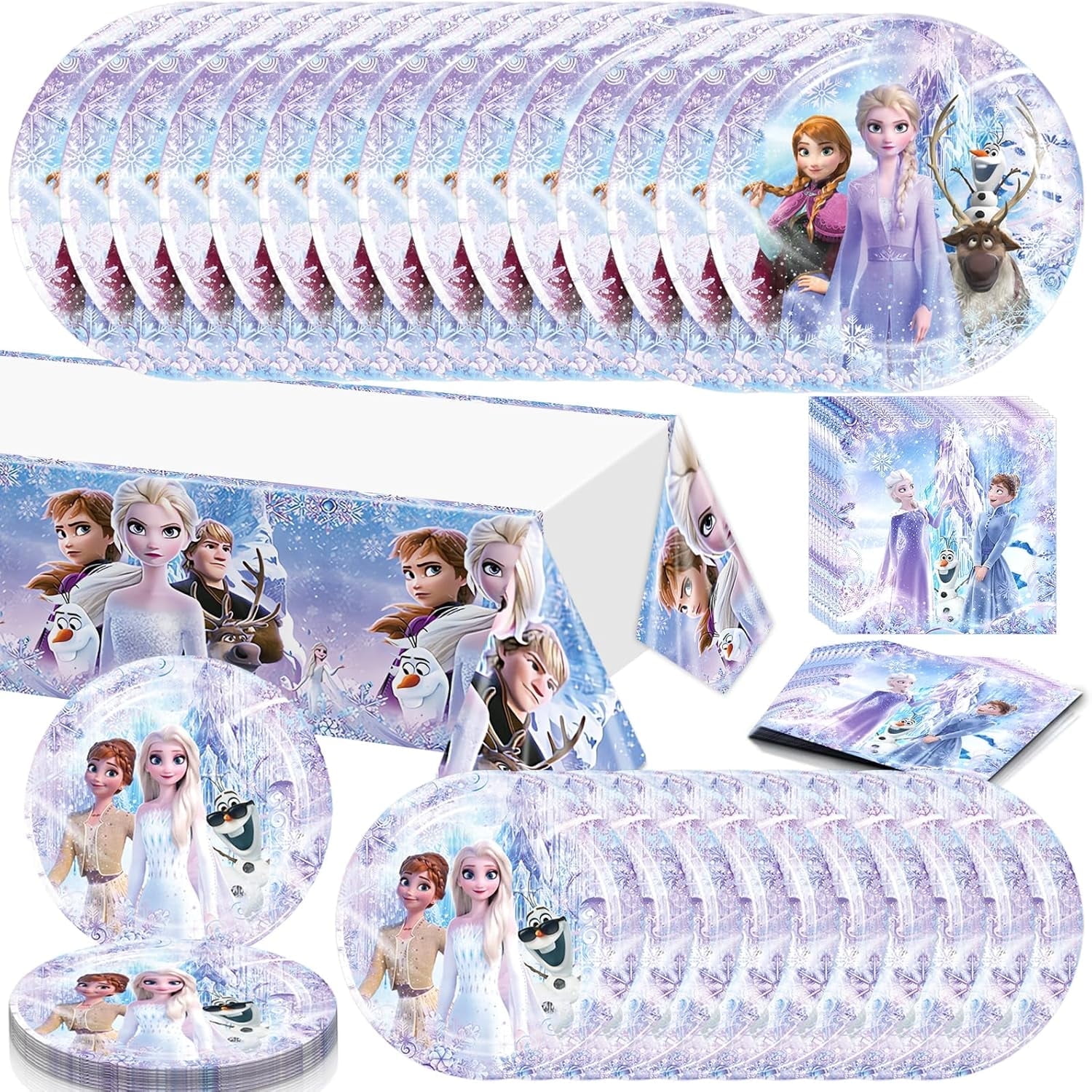 Frozen Birthday Party Supplies, Include 20 Plates , 20 Napkinsand 1 ...