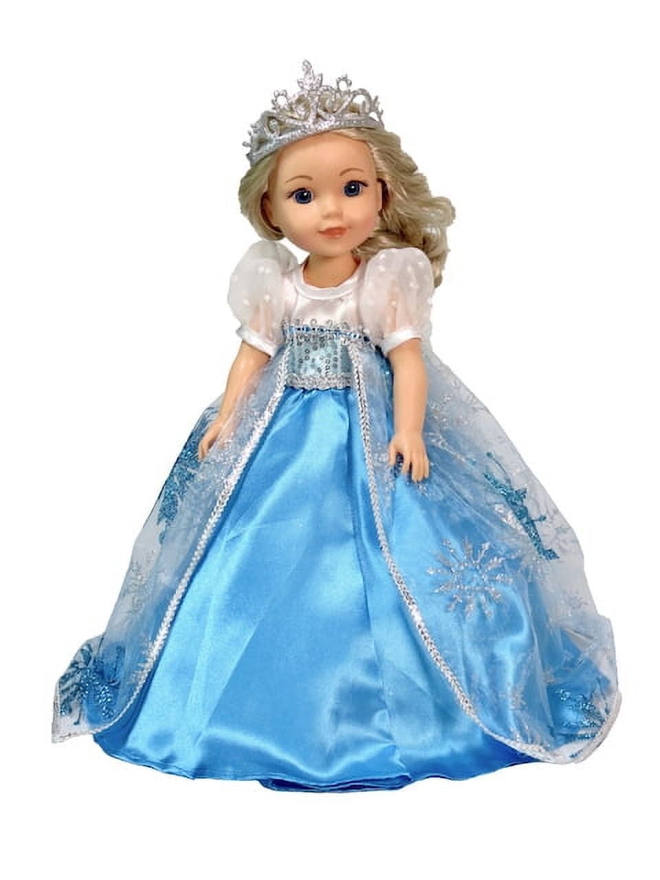 Frozen Blue Snowflake Queen Dress made for 14 inch dolls - Walmart.com