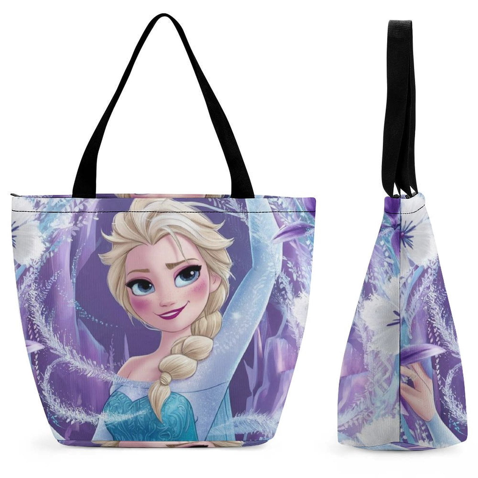 Frozen Canvas Tote Bag for Women with Zipper,Lady Tote Bag Canvas Tote ...