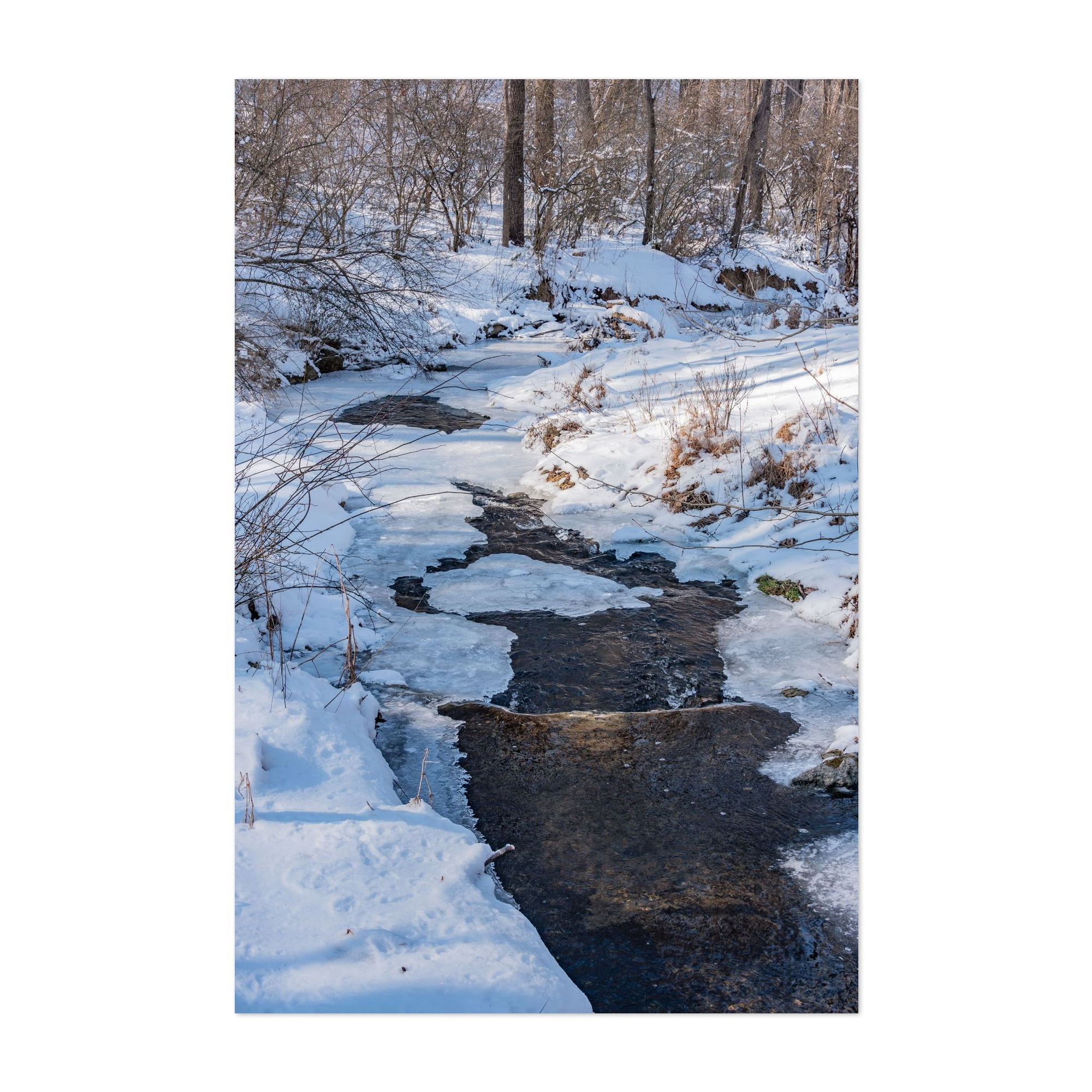 Frozen Codorus Creek in Nixon Park on a January Afternoon, Penns - York ...