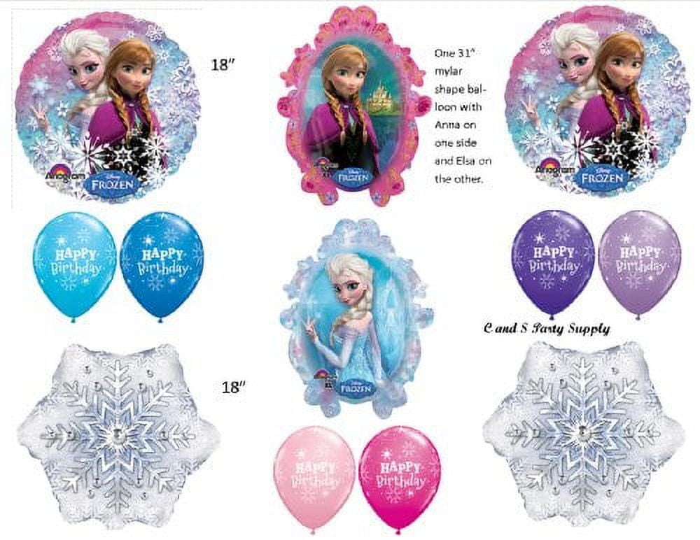 Frozen Dazzling Snowflakes Disney Movie BIRTHDAY PARTY Balloons ...