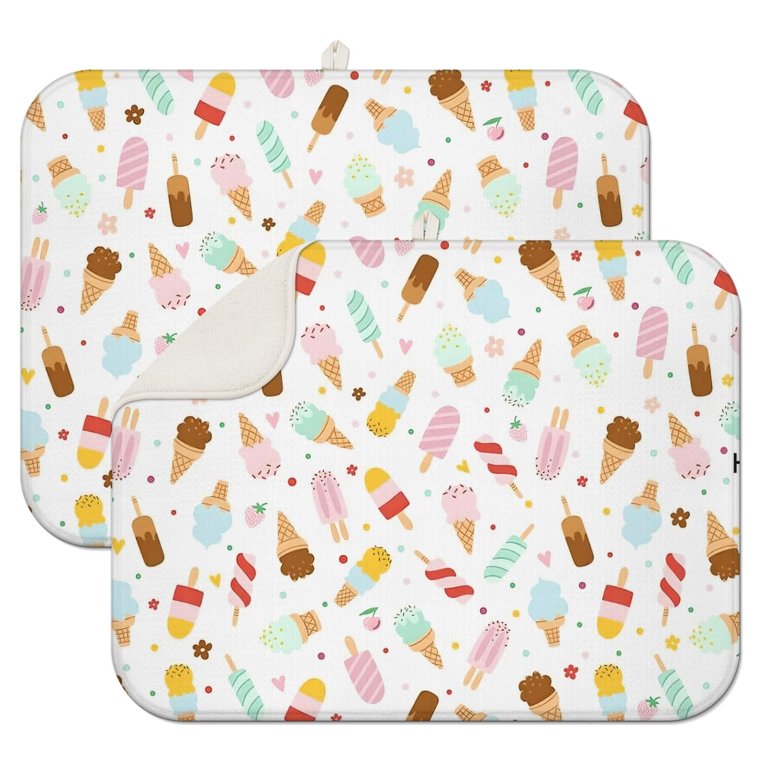 Frozen Dessert and Candy Coffee Mat – Ultra Absorbent Microfiber Spill ...