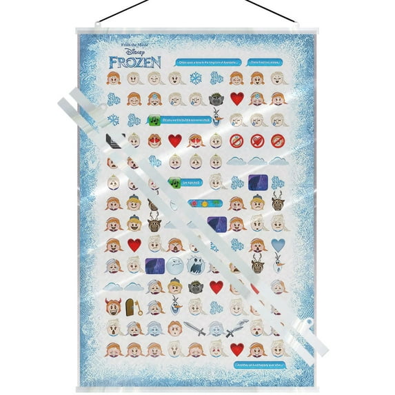 Frozen - Disney Movie Poster (Forzen Told Through Emojis) (Size: 24" x ...