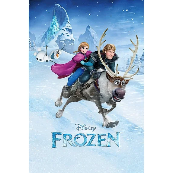 Frozen - Disney Movie Poster (Riding Sven) UNFRAMED PAPER POSTER, Home ...