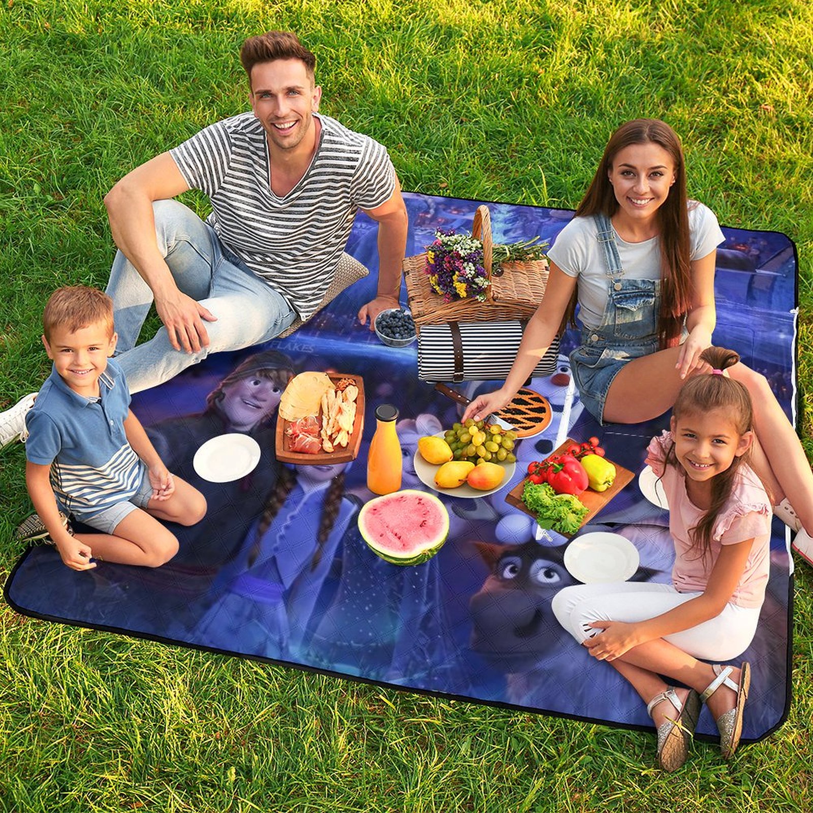 Frozen Elsa&Anna Always Up For Adventure Group Extra Large Picnic ...