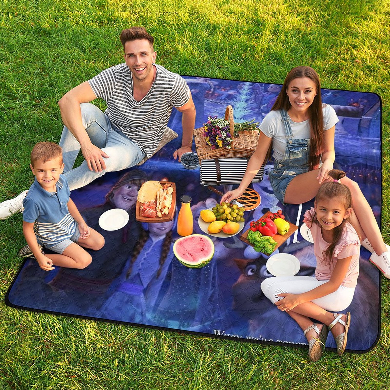 Frozen Elsa&Anna Always Up For Adventure Group Extra Large Picnic ...