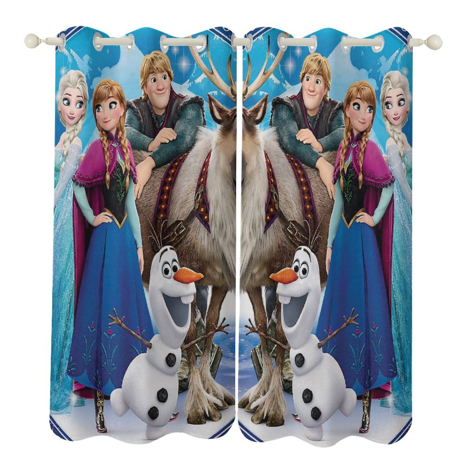 Frozen-Elsa&Anna Always Up For Adventure Group Curtains for Kids ...