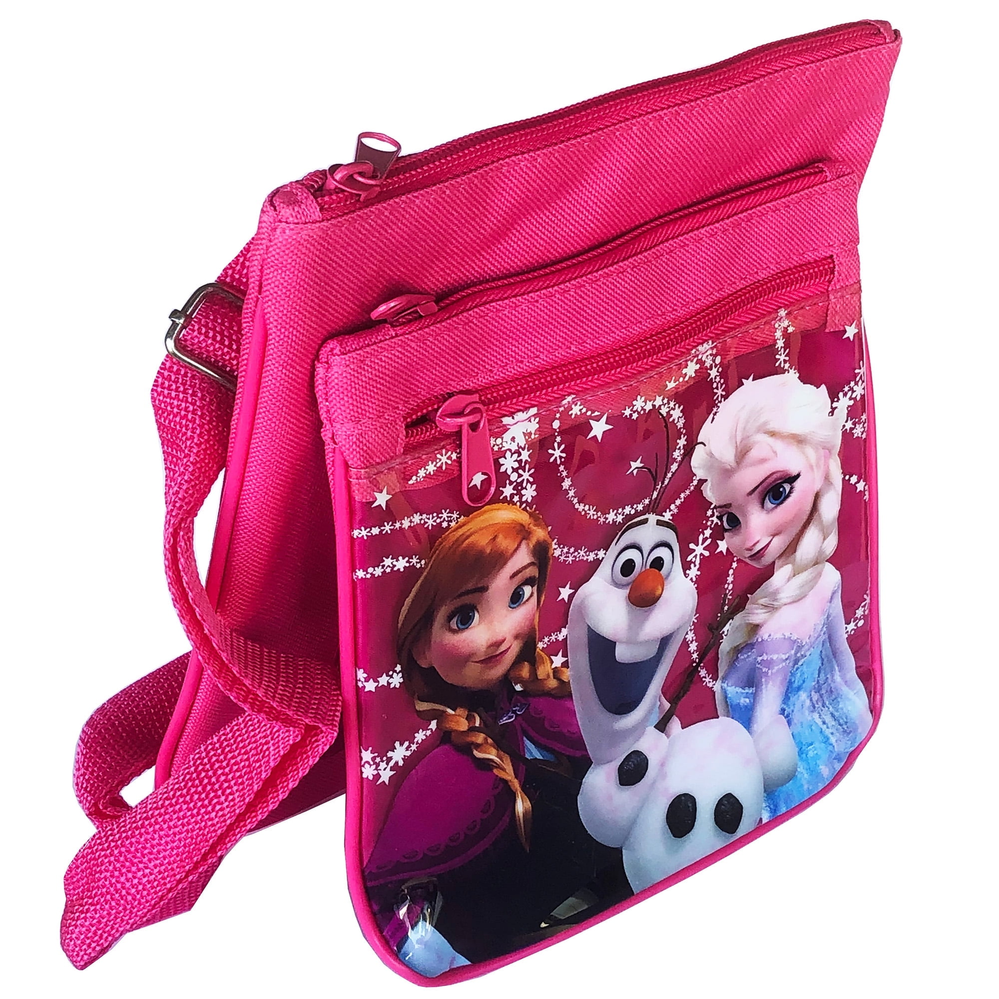 Frozen Elsa Anna And Olaf Medium Pink Shoulder Bag - Walmart.com