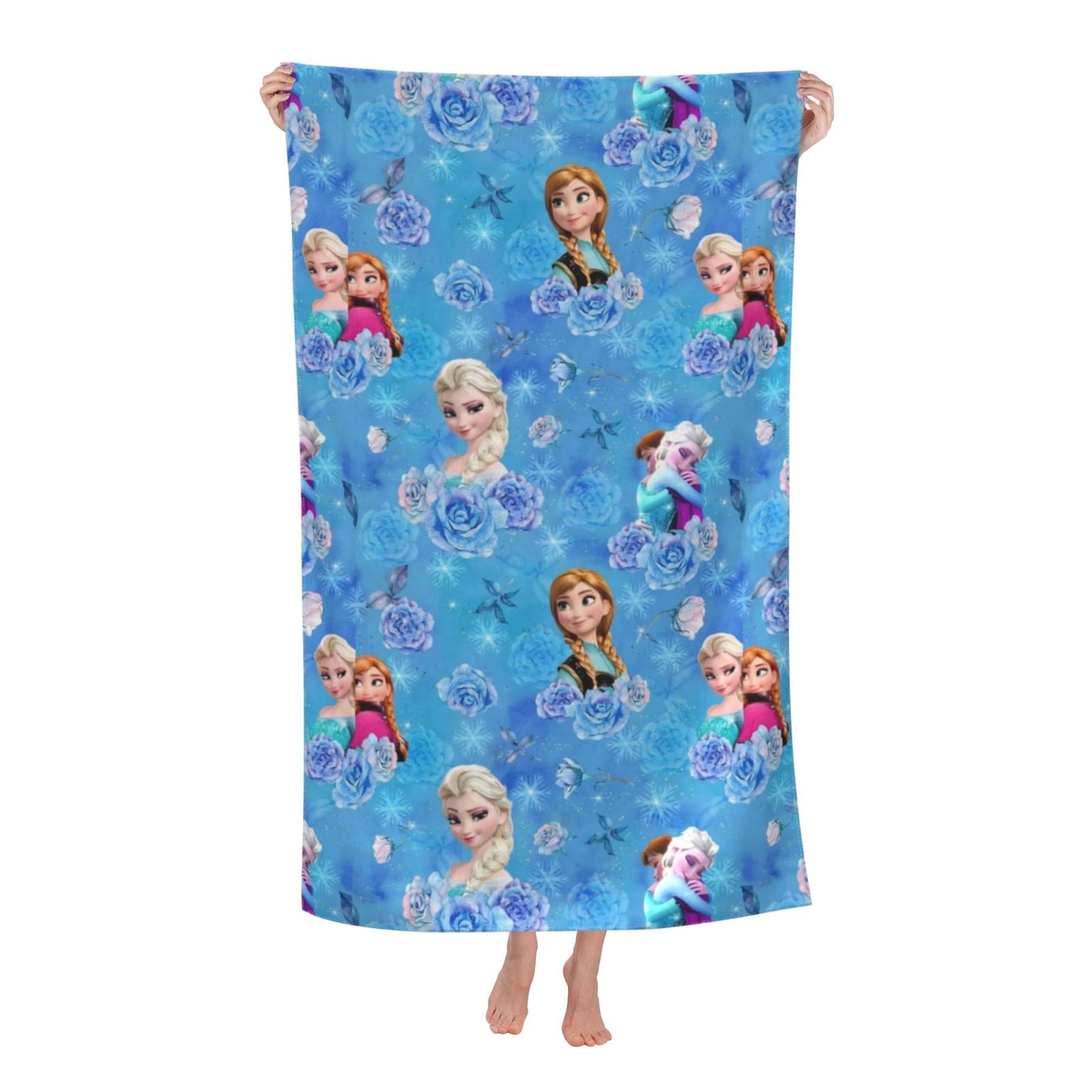 Frozen-Elsa&Anna Blue Rose Bath Towels,Frozen-Elsa&Anna Blue Rose Beach ...