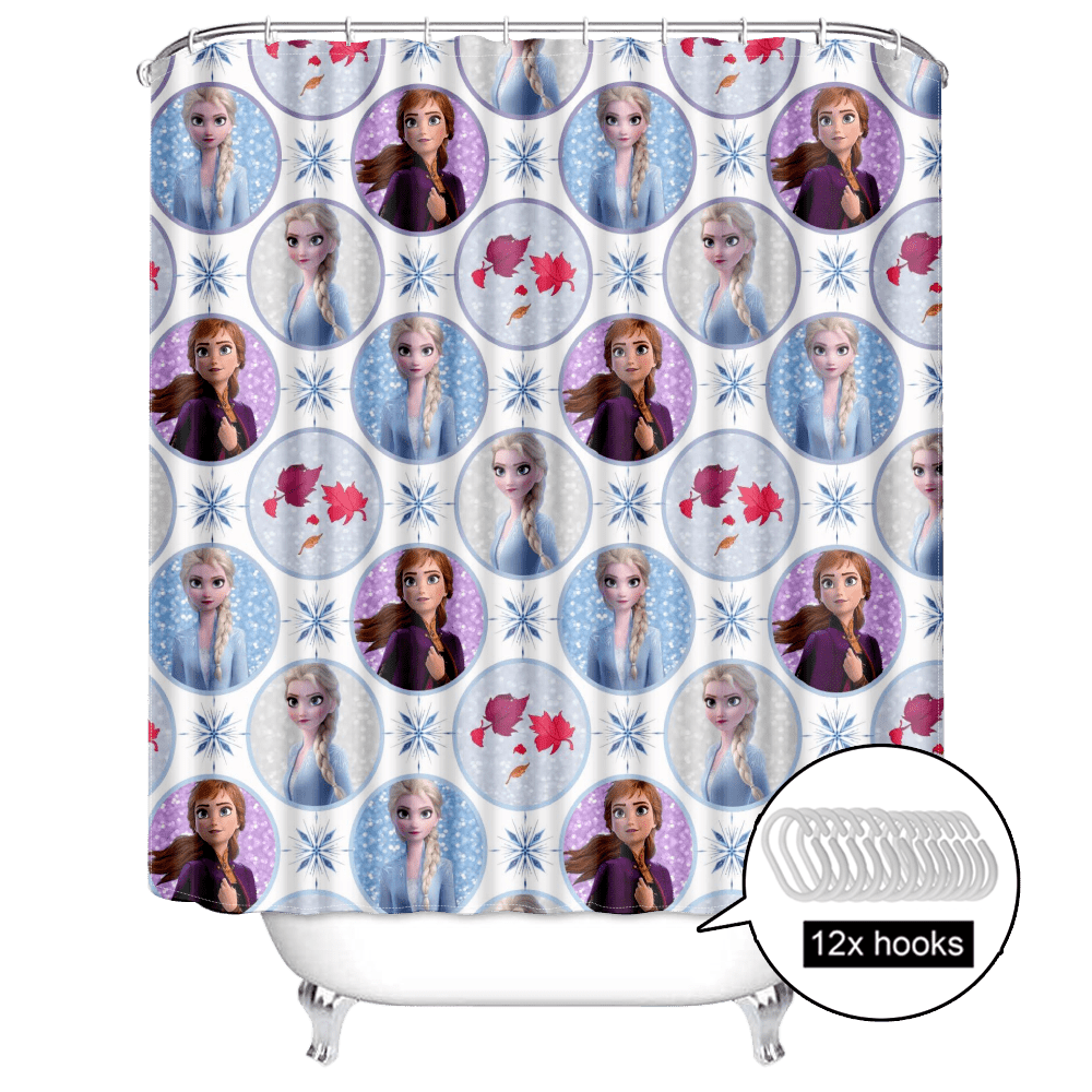 Frozen Elsa Anna Cartoon Shower Curtain For Bathroom Shower Curtain Set