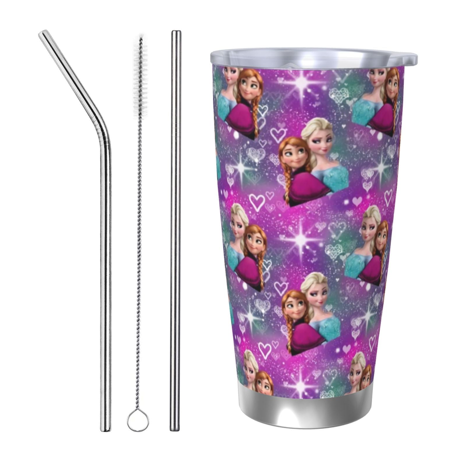 Frozen Elsa&Anna Insulated Tumblers with Lid,20 oz Travel Coffee Cups ...