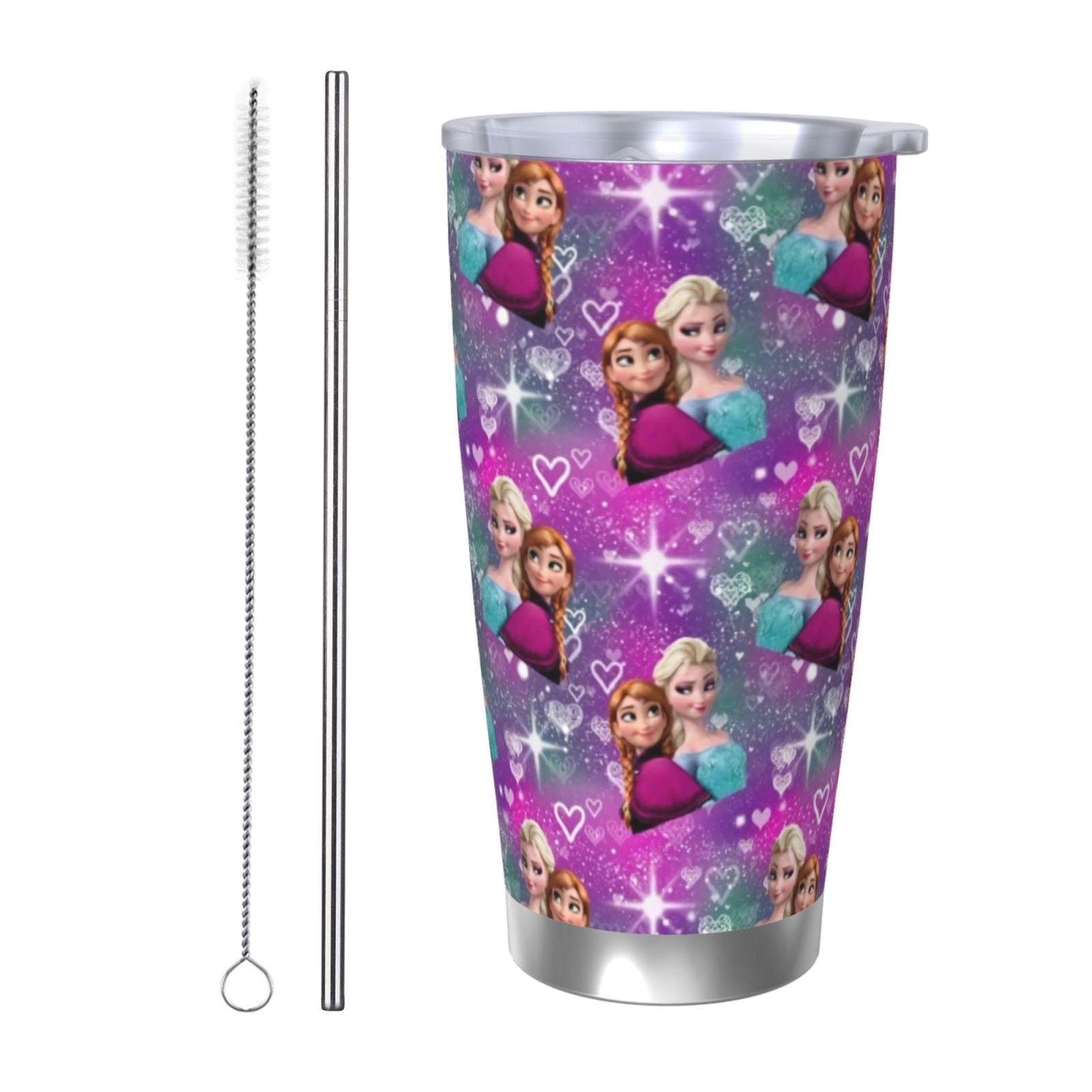 Frozen Elsa&Anna Insulated Tumblers with Lid,20 oz Travel Coffee Cups ...