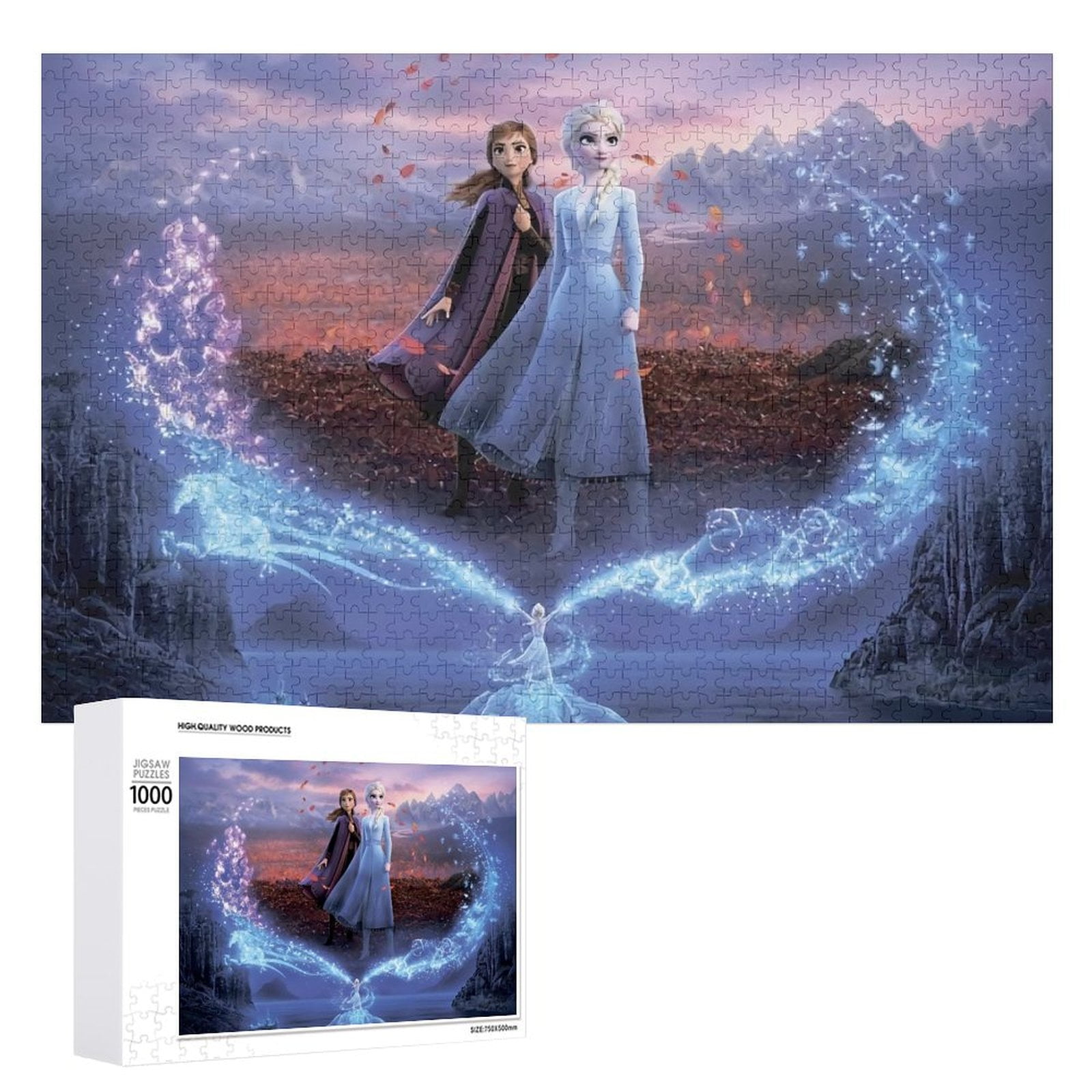 Frozen-Elsa&Anna Puzzles for Adults 1000 Pieces,Challenging Puzzle ...