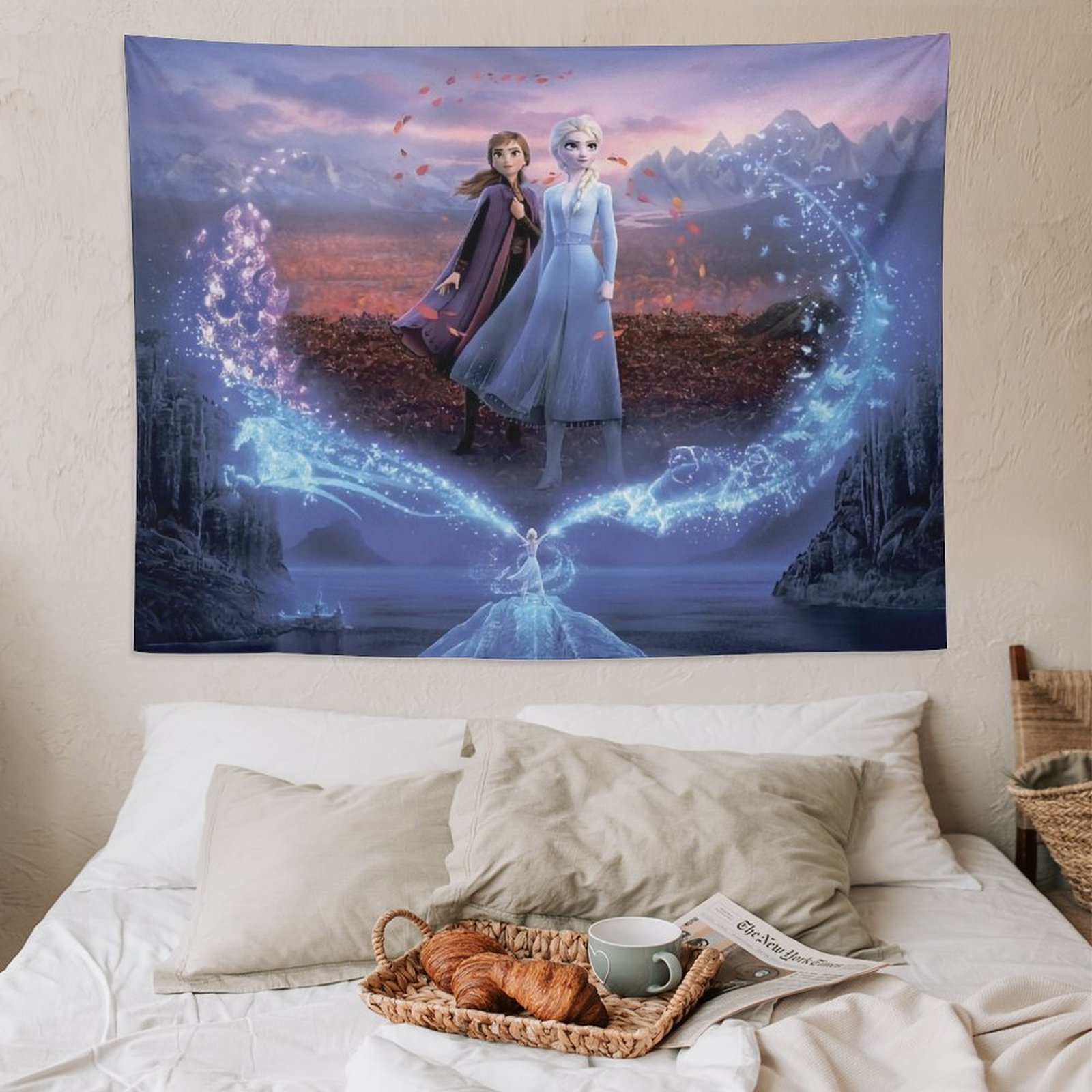 Frozen-Elsa&Anna Tapestry,Frozen-Elsa&Anna Poster for Bedroom Girls ...