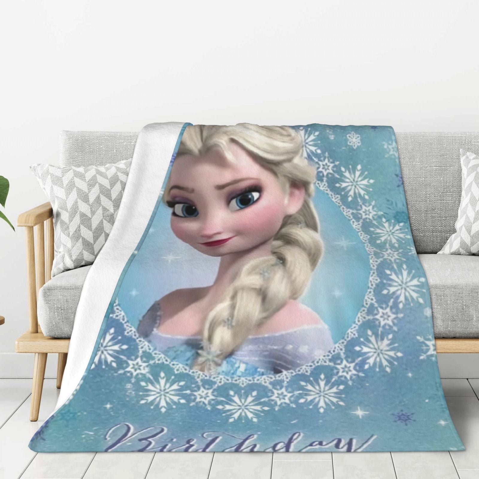 Frozen-Elsa Blanket,Flannel Blanket Throw for Kids,Soft Warm Cozy Plush ...