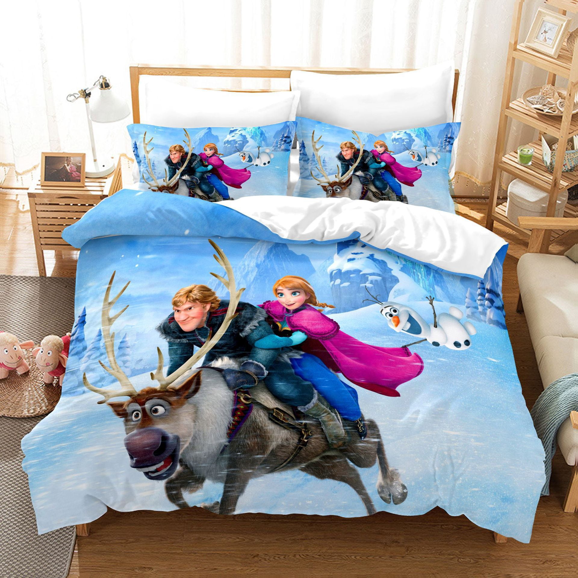 Frozen Elsa Cartoon Anime 2 Piece/3 Piece Bedding Sets Comforters Sets ...