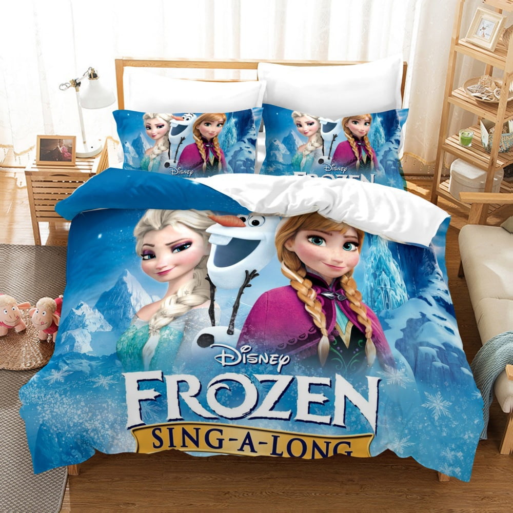Frozen Elsa Cartoon Anime 2 Piece/3 Piece Bedding Sets Comforters Sets ...