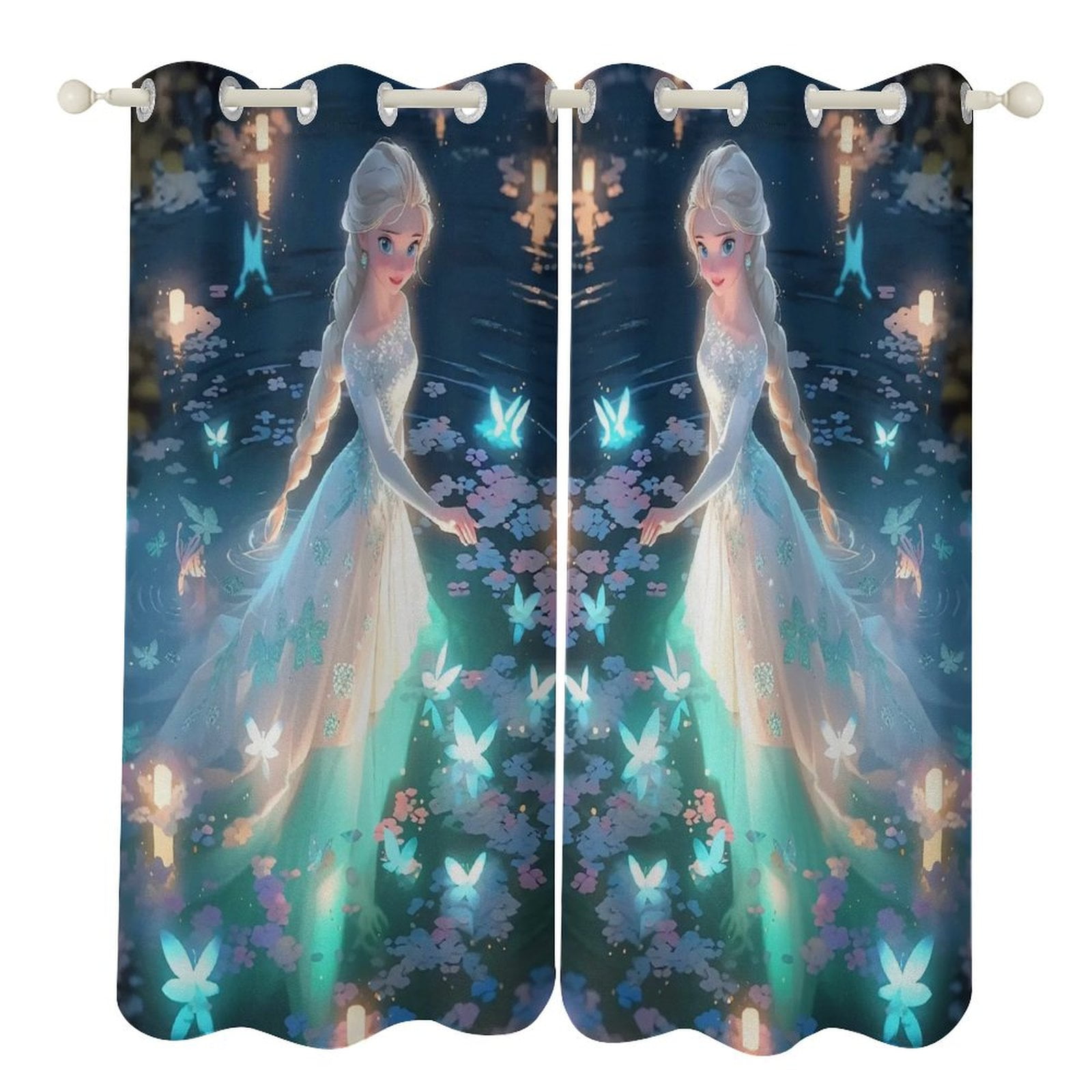 Frozen-Elsa Curtains 72 Inch,Blackout Curtains,Cartoon Curtains for ...