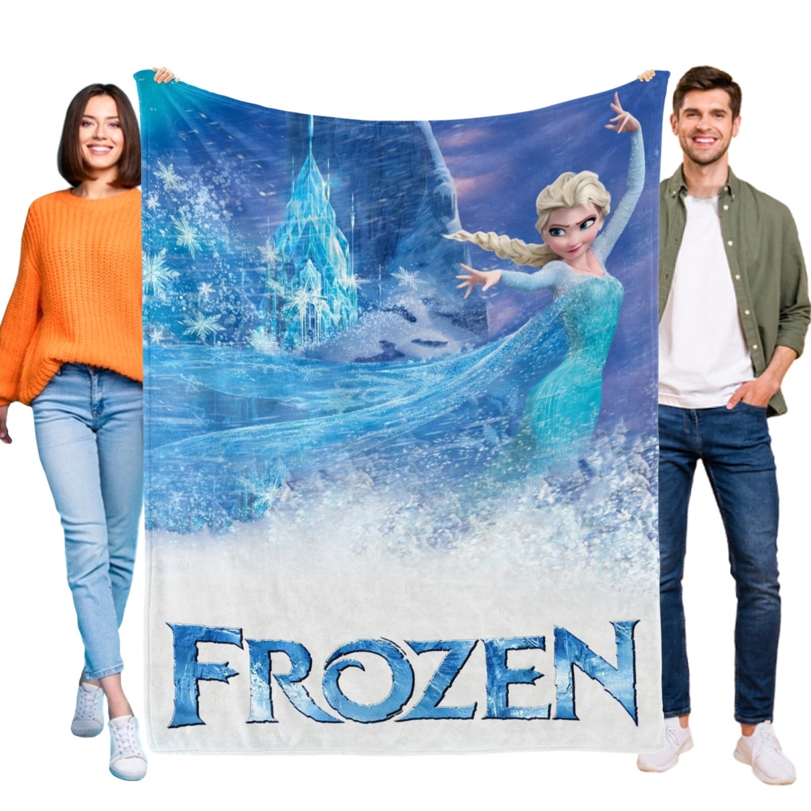 Frozen Elsa Flannel Blanket 3D Print Soft Throw for Bed sofa Cozy ...