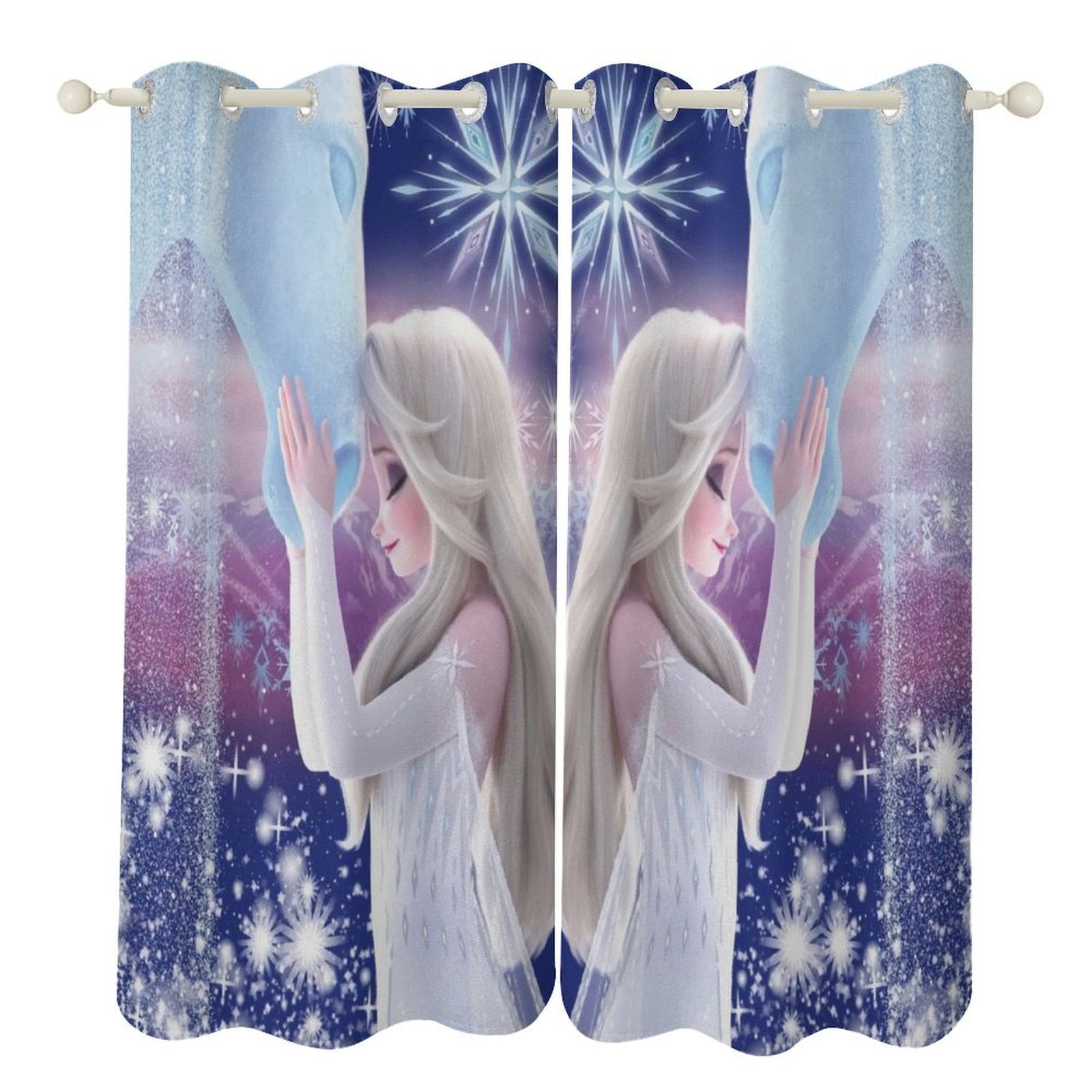 Frozen-Elsa Kids Curtains 52 X 72 Inch,Cartoon Blackout Curtains ...