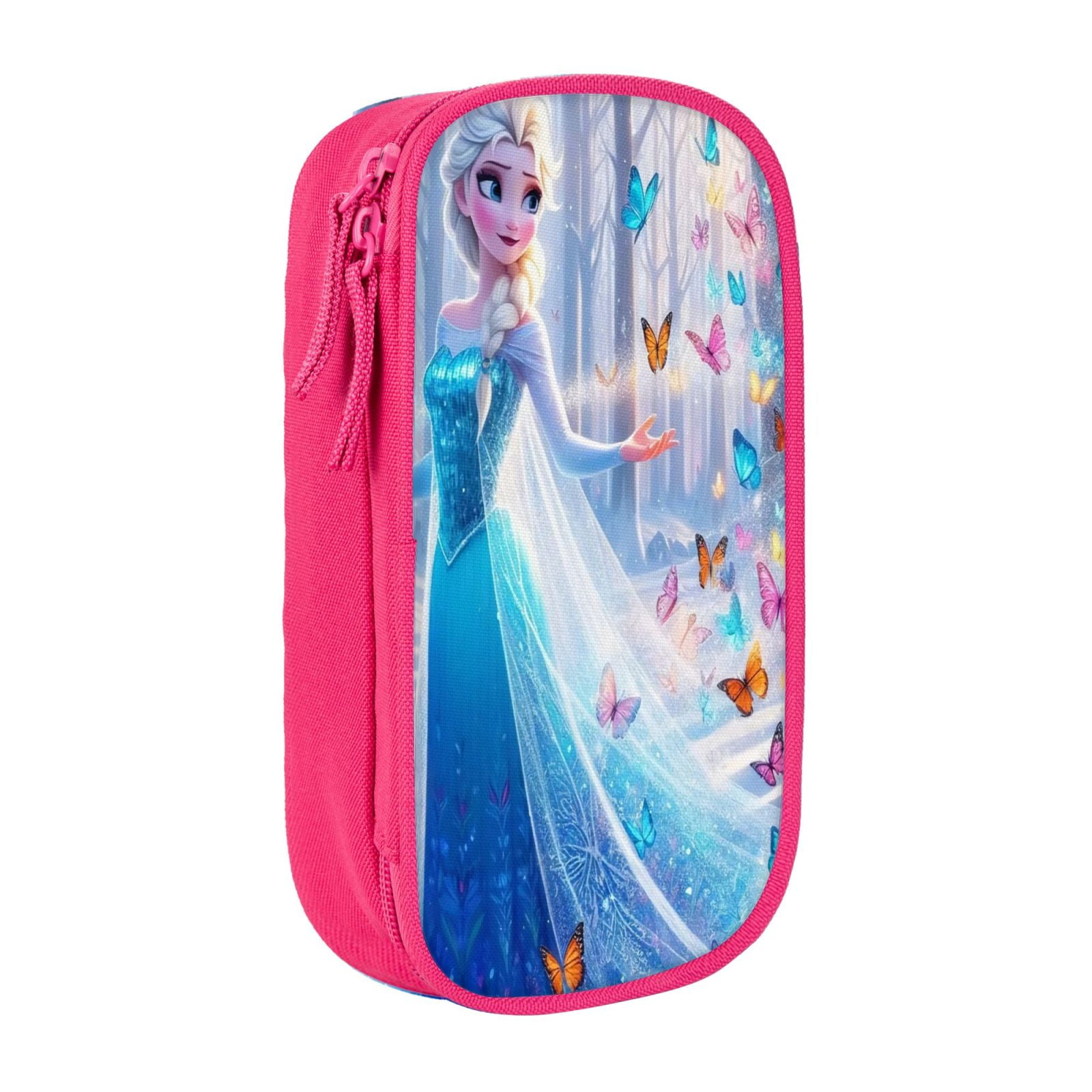 Frozen Elsa Snowflake Butterfly Pencil Case,Pencil Pouch,Big Pencil Bag ...