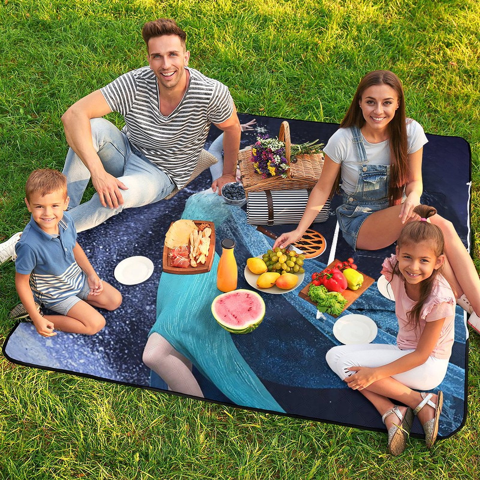 Frozen Elsa Snowflake Swirls Princess Extra Large Picnic Outdoor ...