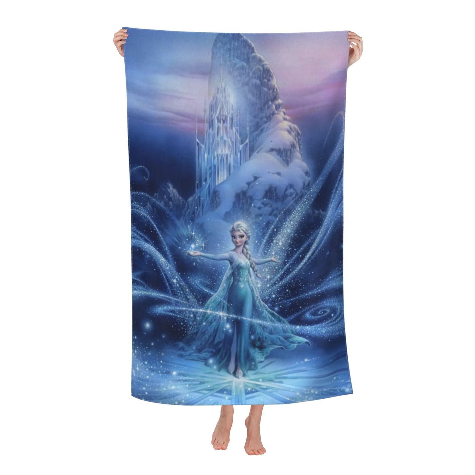 Frozen-Elsa Snowflake Swirls Princess Pose Bath Towels,Frozen-Elsa ...