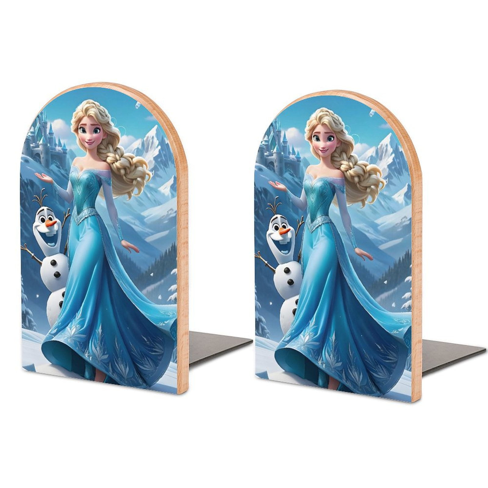 Frozen Elsa Snowflake Swirls Princess Pose Book Ends,Bookends for ...