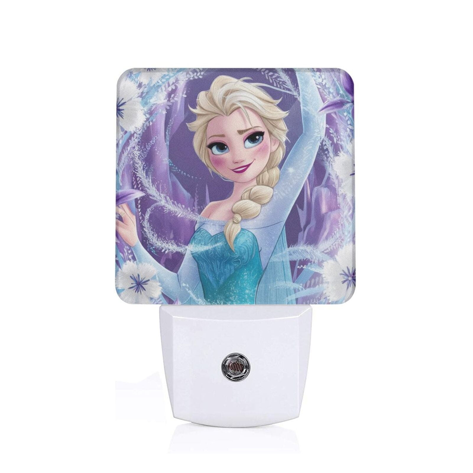Frozen-Elsa Snowflake Swirls Princess Pose LED Night Light with Dusk to ...