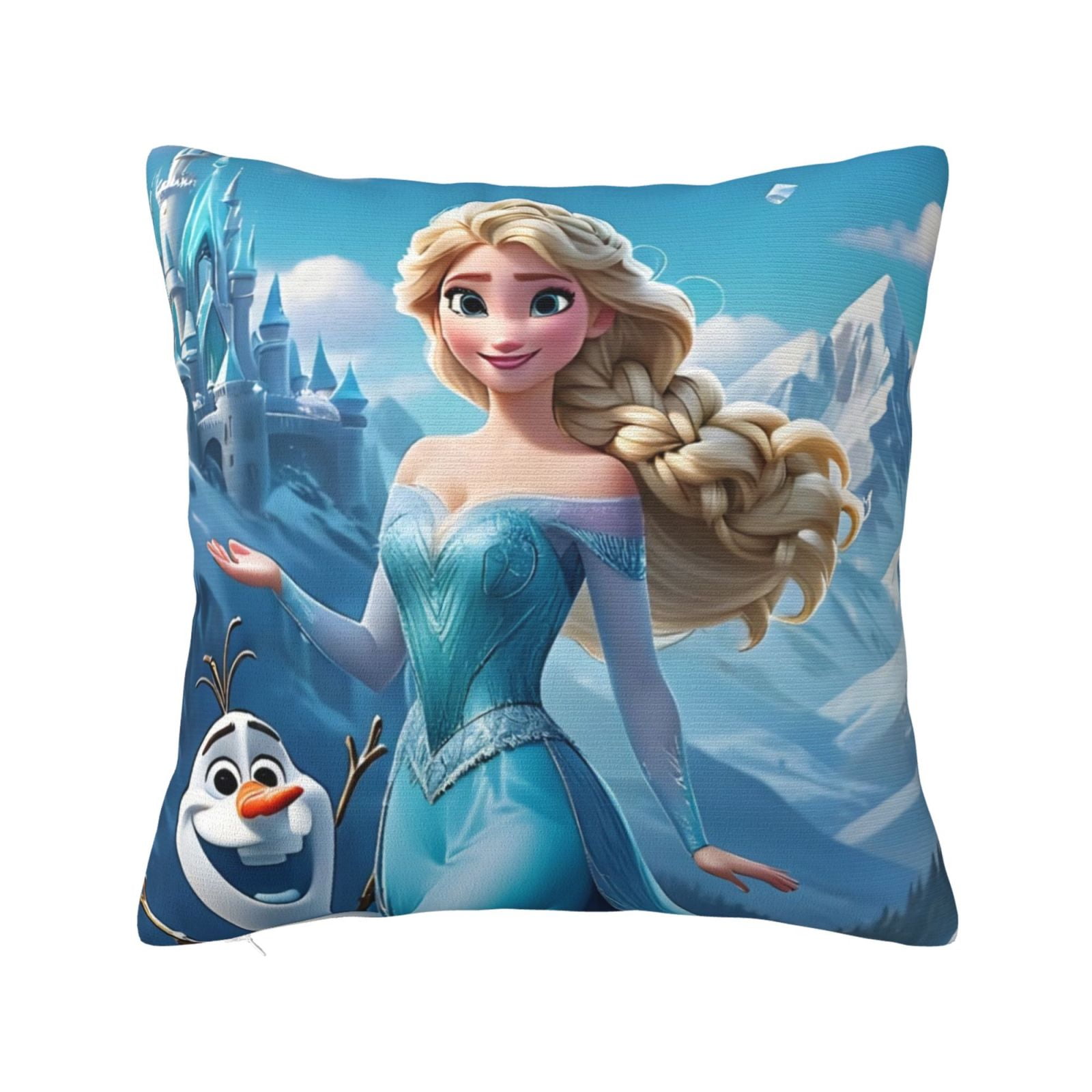 Frozen-Elsa Snowflake Swirls Princess Pose Pillow Covers 20x20 Inch ...