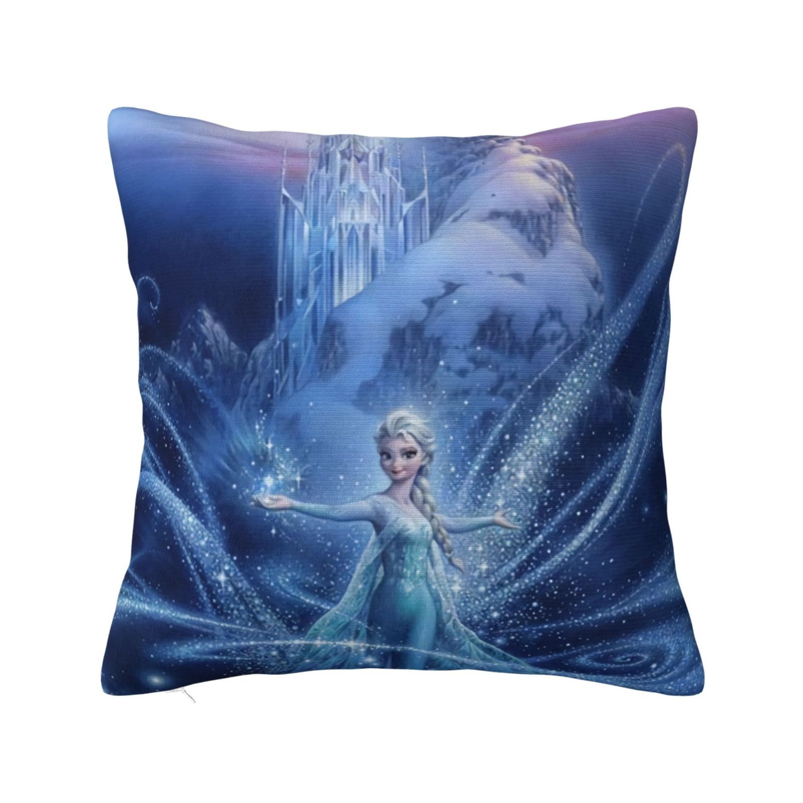 Frozen-Elsa Snowflake Swirls Princess Pose Pillow Covers,Polyester ...
