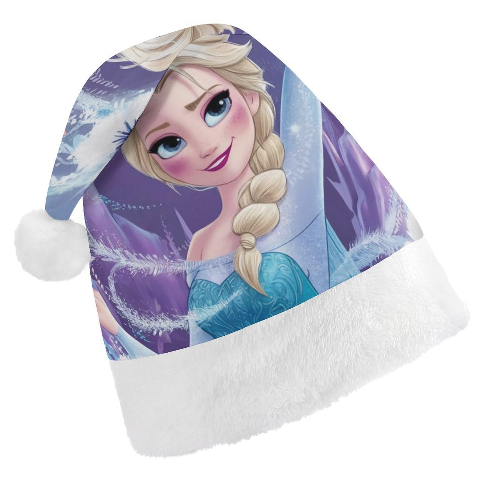 Frozen-Elsa Snowflake Swirls Princess Pose Santa Hat,Frozen-Elsa ...