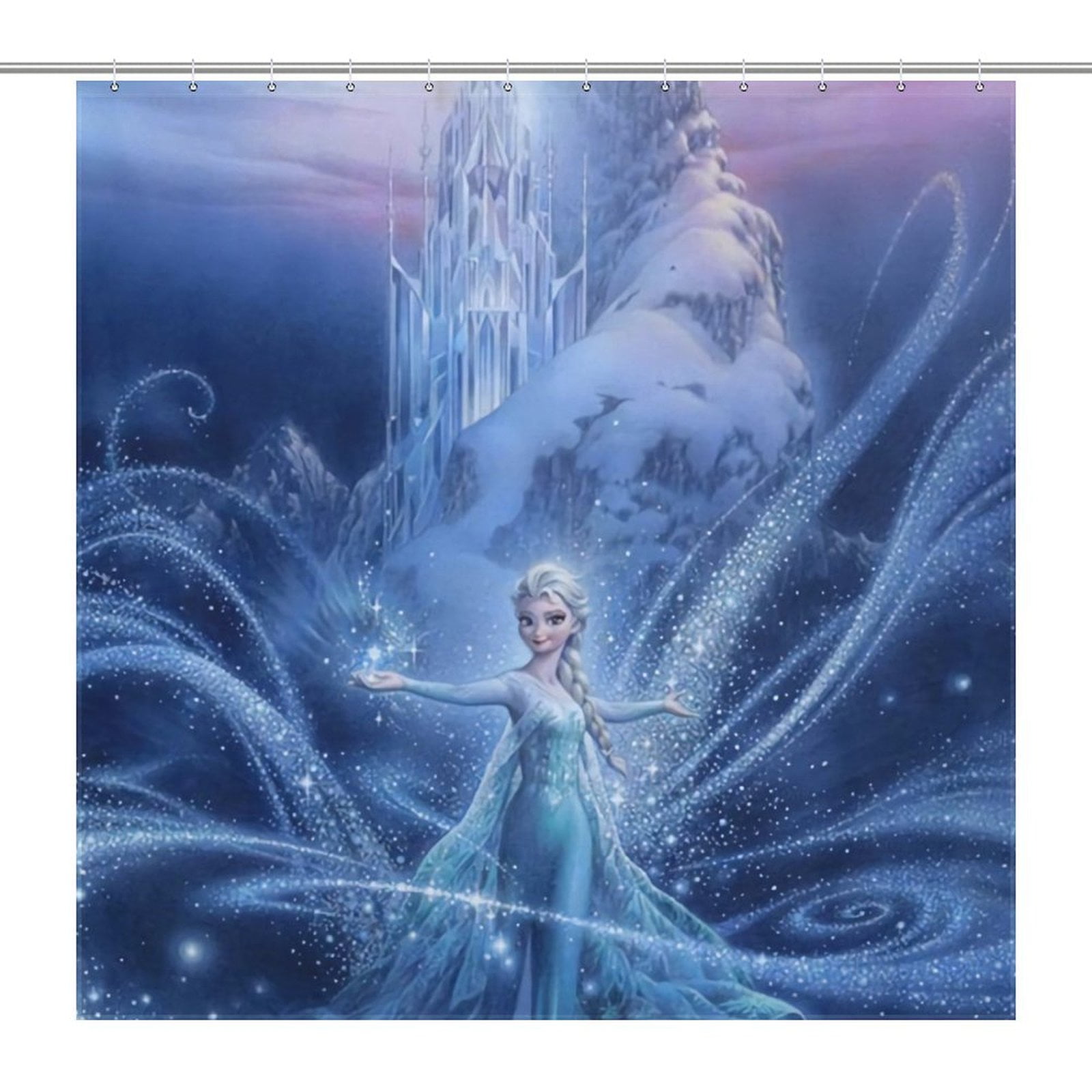 Frozen-Elsa Snowflake Swirls Princess Pose Shower Curtain,Shower ...